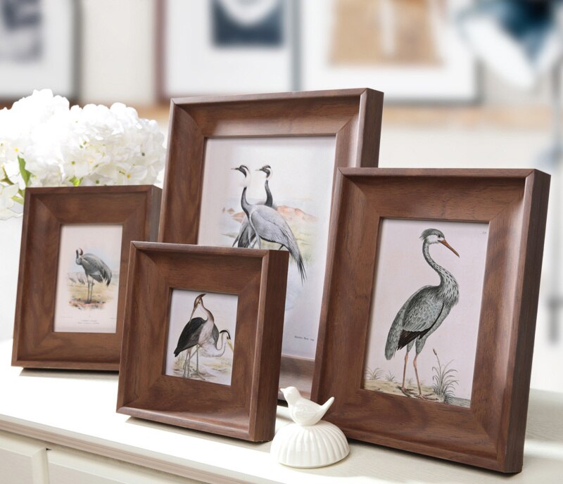 Retro Brown Wood Grain Photo Frame Creativer Deskt... – Vicedeal