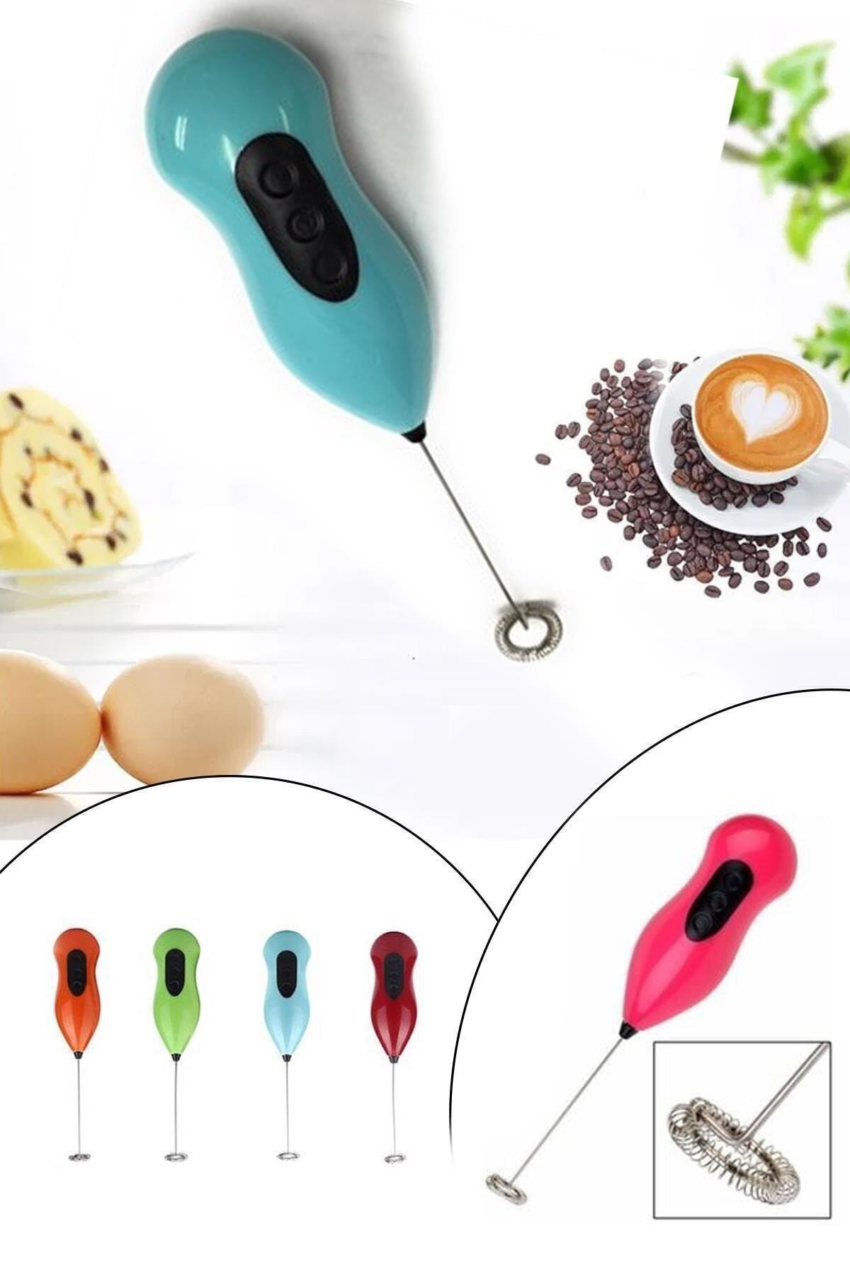 Milk frother beater Battery Color Mixer Mini Mixer... – Vicedeal