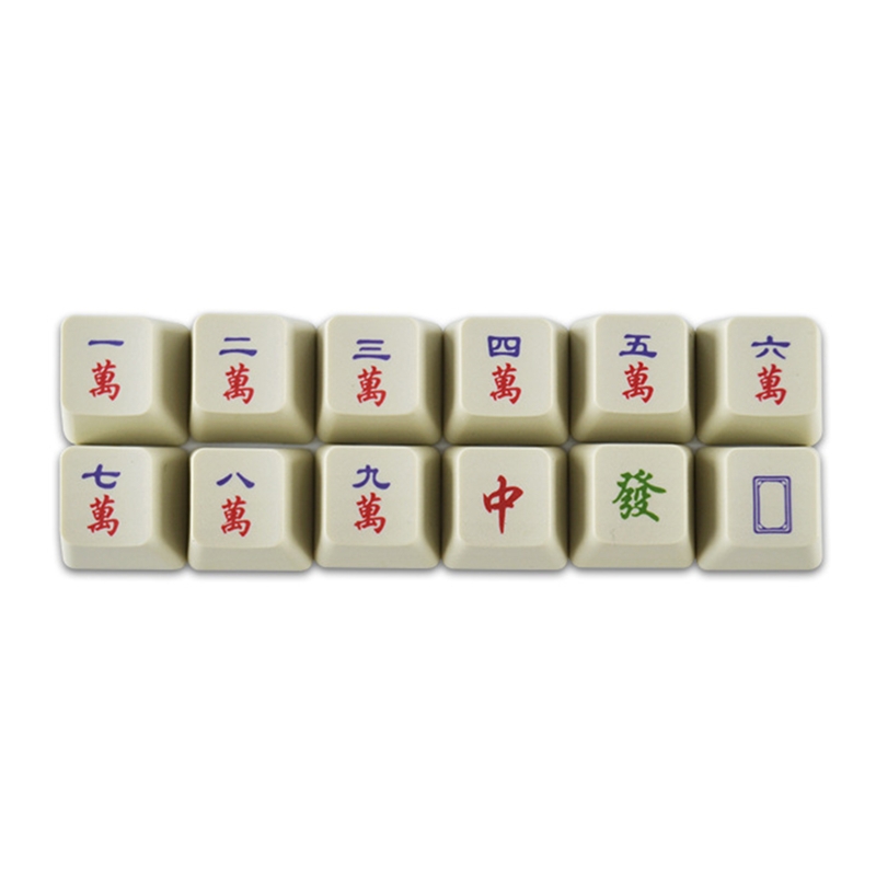 12 Keys PBT Keycaps Dye Sublimation Chinese Mahjon... – Grandado