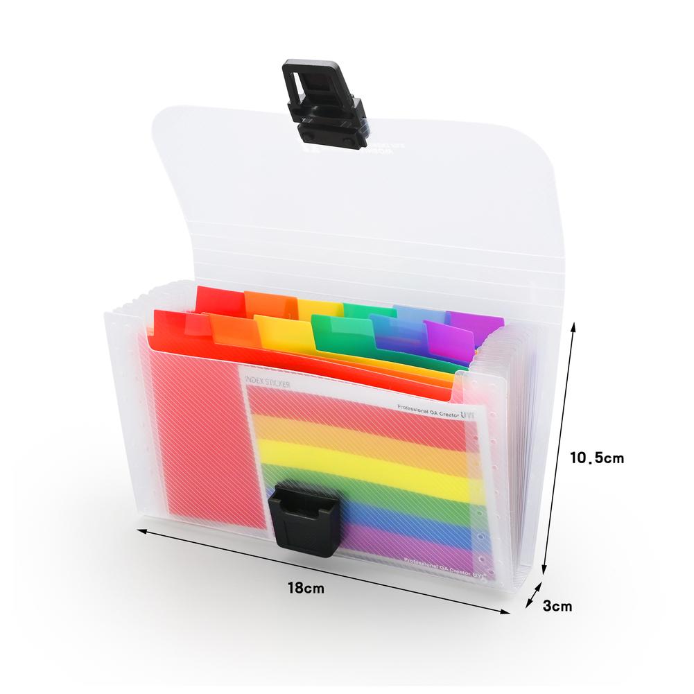 File Pocket Folder A6 Rainbow Organ Bag Data File ... – Grandado