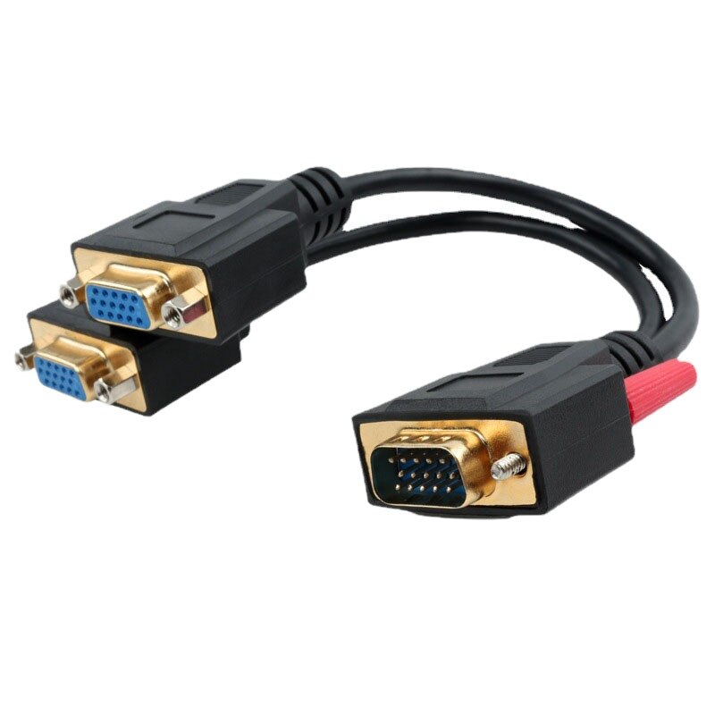 VGA Splitter 1 Male to 2 Female 15-Pin VGA Metal-P... – Grandado