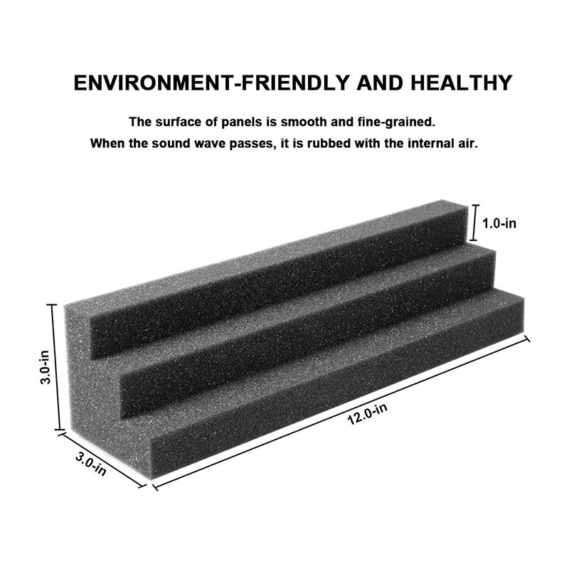 24 Pcs Bass Traps Acoustic Foam Panels Sound Proof... – Grandado