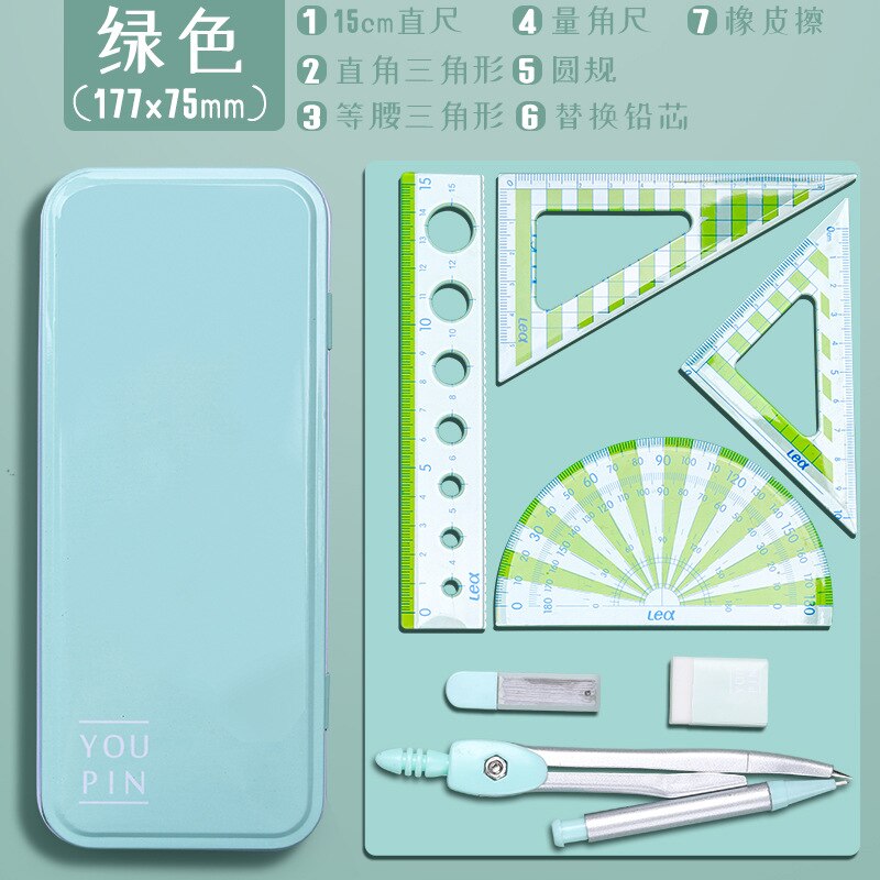 7 pcs/set Template Ruler Compass Drawing Protracto... – Vicedeal