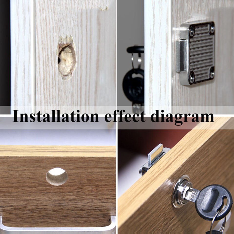 Drawer Locks with 2 Keys Lock Furniture Hardware D... – Grandado