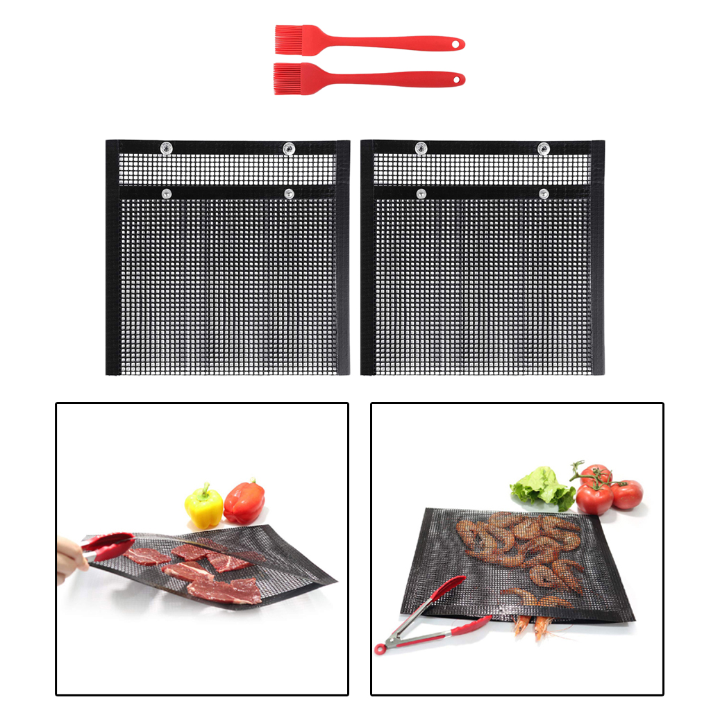 2 Stuks Herbruikbare Bbq Mesh Grill Tassen Grillen... – Grandado