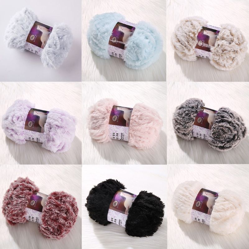 50g/Ball DIY Fluffy Plush Chunky Knitting Yarn Han... – Vicedeal