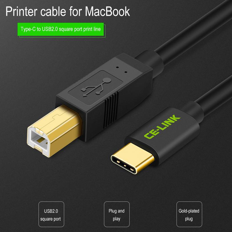 Type C Male Connector Naar USB 2.0 Type B Male Dat... – Grandado
