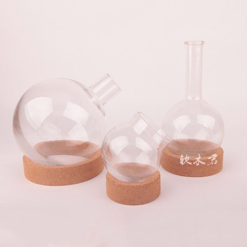 Frasco con corcho de laboratorio soporte de anillo... – Grandado