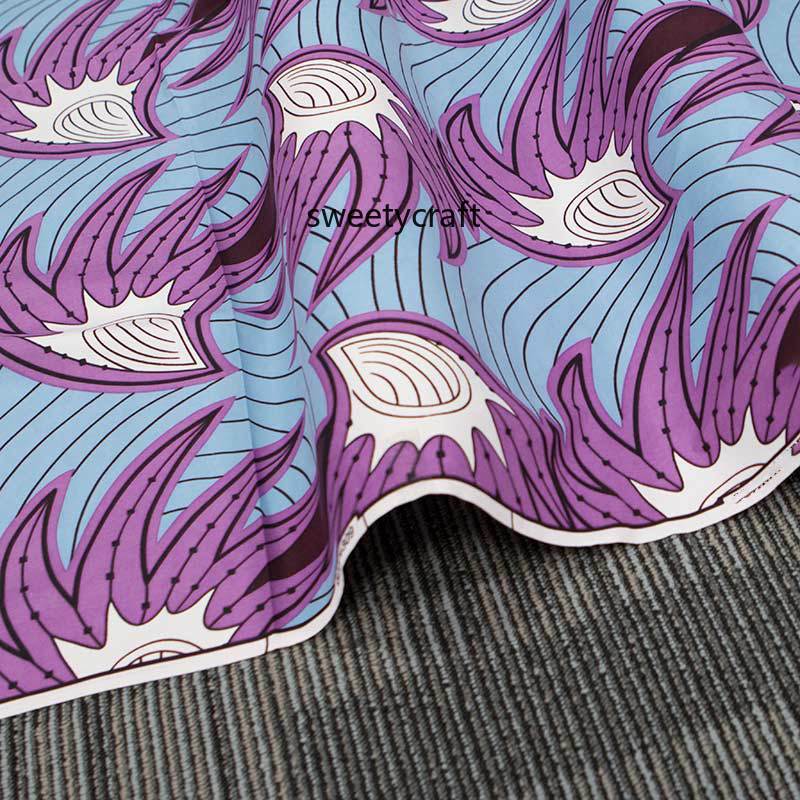 100% Polyester Afrikaanse Stof Wax Paars Nederland... – Grandado