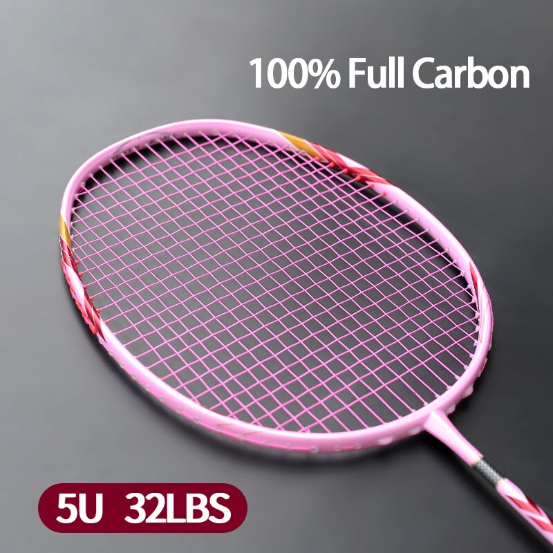 3 Colors 100% Full Carbon Fiber Badminton Racket L... – Grandado