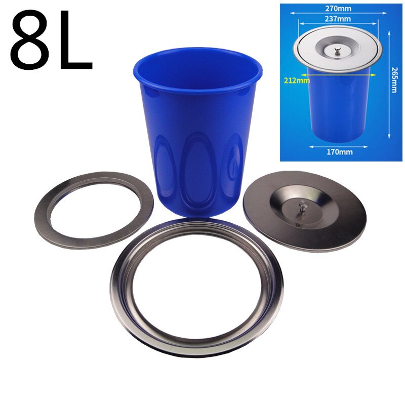 8L Tainless Steel Trash Can Flush Recessed Built-i... – Grandado