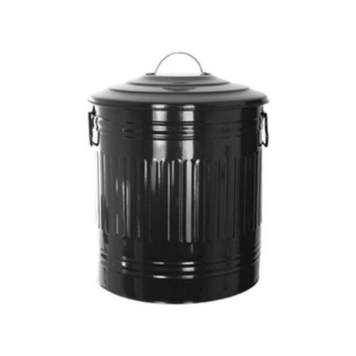 Metal Black Big size Garbage Bucket Height 27 cm W... – Grandado