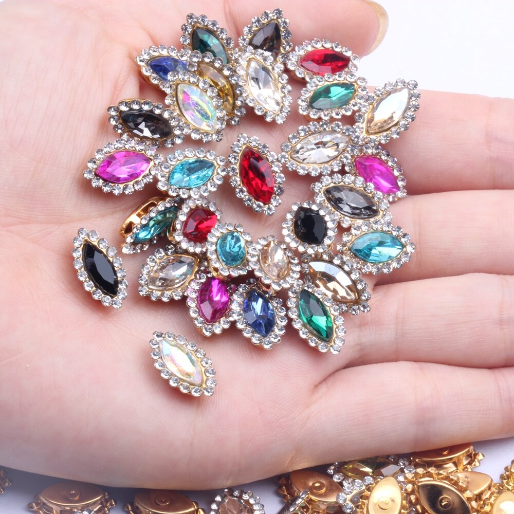 Flatback Claw Rhinestones Mix Color 30pcs Sewing M... – Grandado