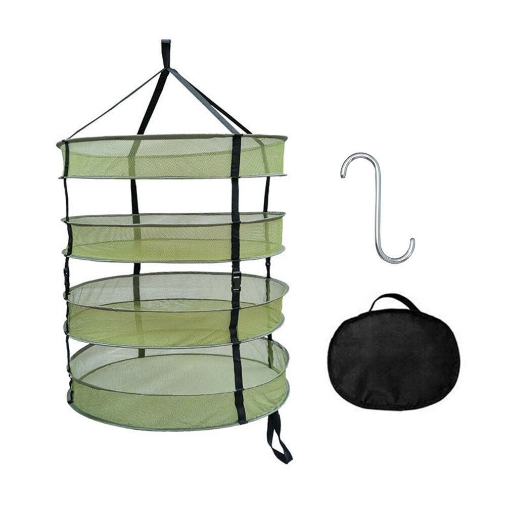 Four-layer Hanging Herb Dry Basket Foldable Mesh H... – Vicedeal