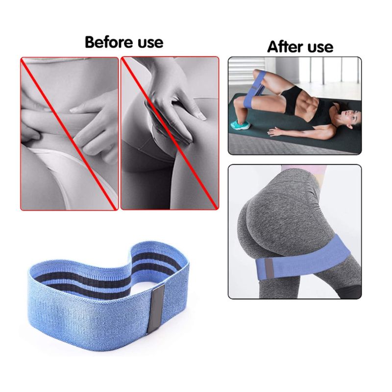 Yoga Hip Resistance Bands 3 Levels Non-Slip Workou... – Grandado