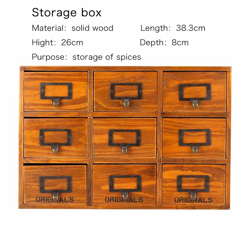 Bar Soul Wooden Storage Box Herbs Seasonings Solid... – Grandado
