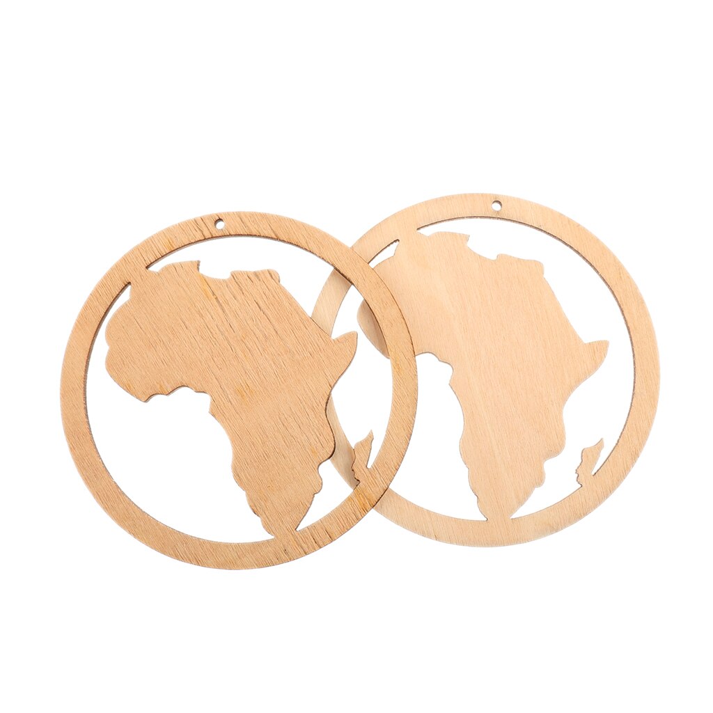 Pack of 10 Africa Map Wood Shapes for Crafts DIY W... – Grandado