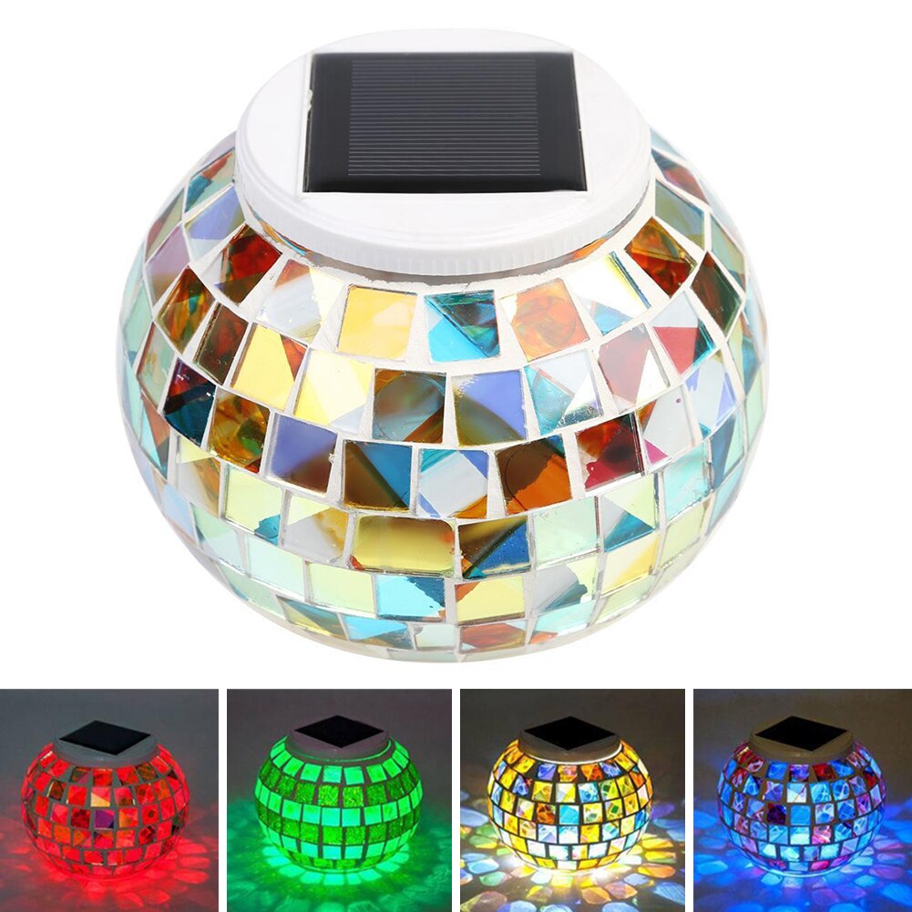 Mozaïek Glas Outdoor Solar Power Ball Tuin Stake K... – Vicedeal