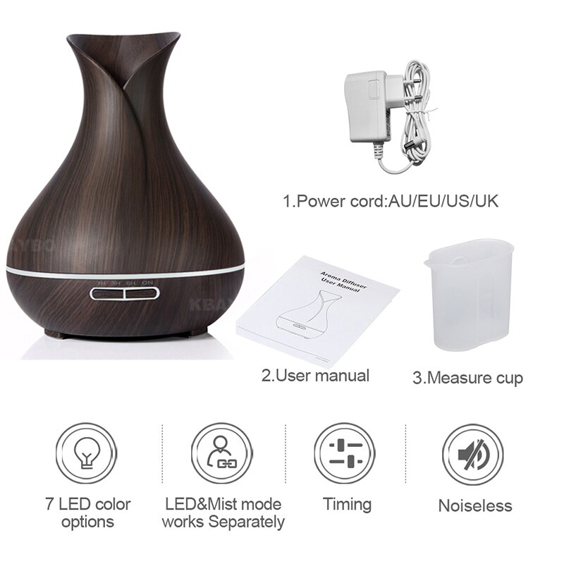 DEKAXI 400ml Aroma Diffuser Aroma Air Humidifier 7... – Vicedeal