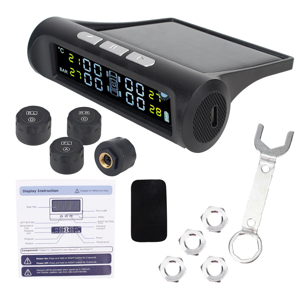 Solar TPMS Sensor Tire Pressure Monitoring System ... – Grandado