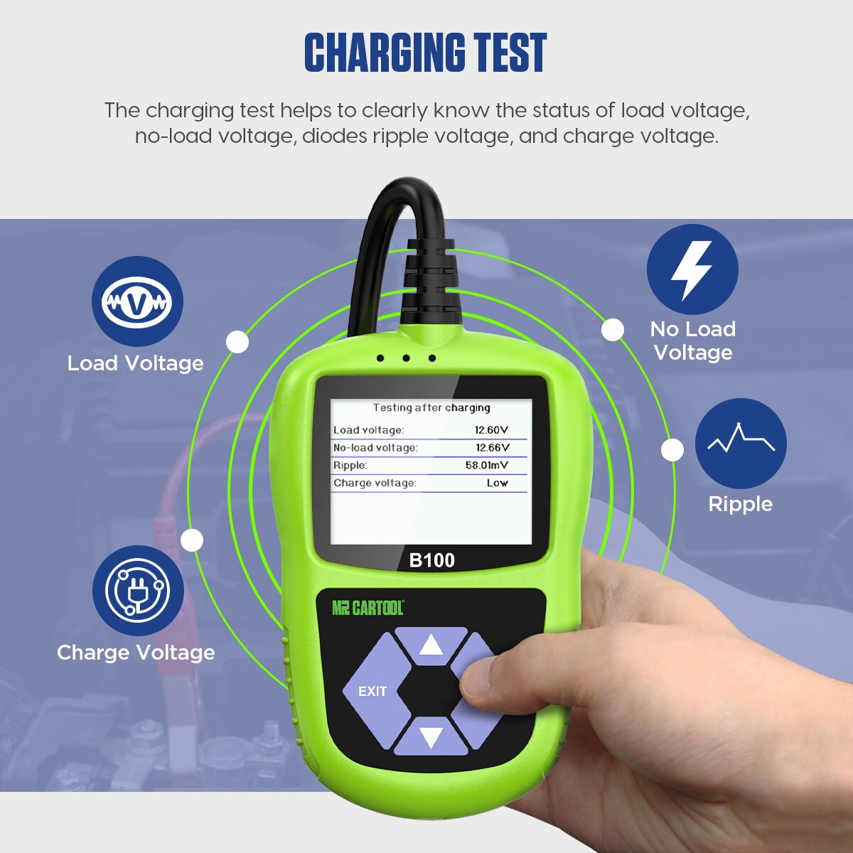 MR CARTOOL – testeur de batterie de voiture B100, ... – Grandado