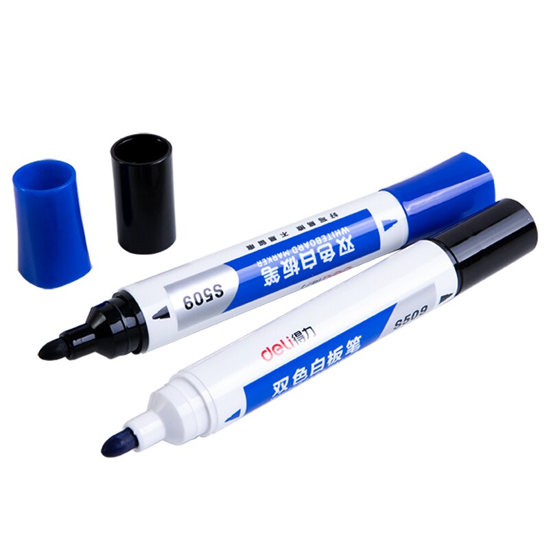2pcs Two colors Whiteboard Marker pen Blue Red bla... – Grandado