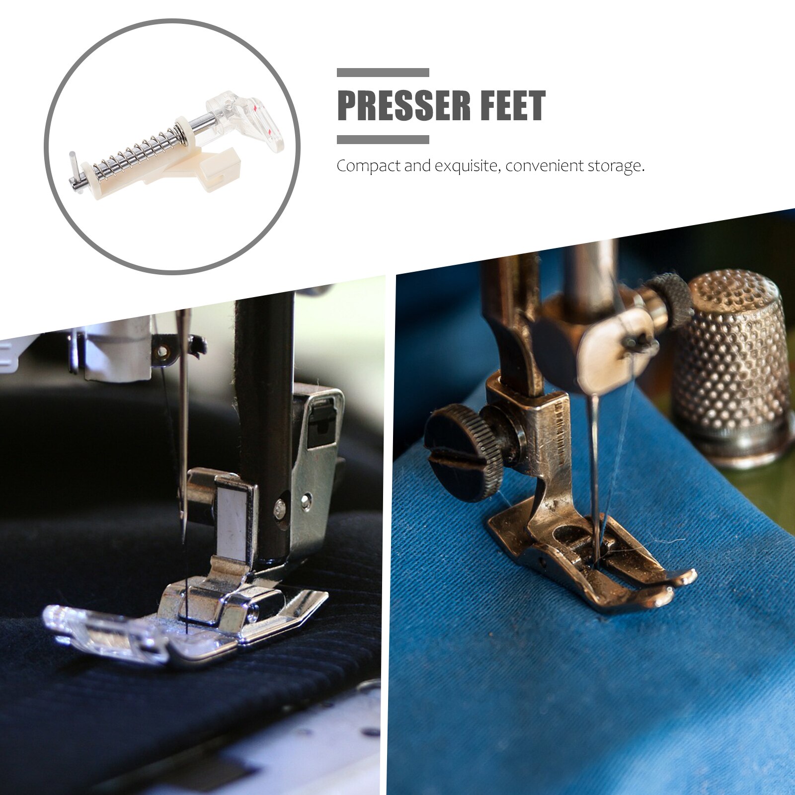 3 Pcs Practical Presser Feet Sewing Machine Presse... – Vicedeal