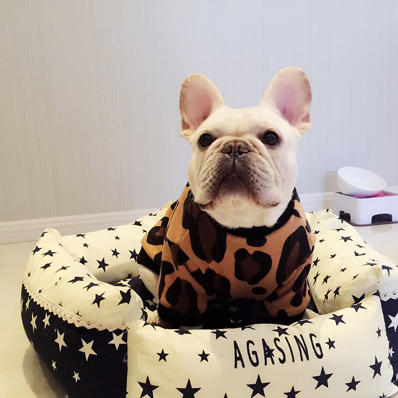 brand Soft Leopard print Pet Dog Clothes Coat Cost... – Grandado