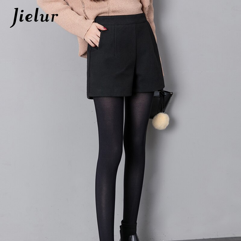Jielur Autumn Korean Black Shorts for Women Winter... – Vicedeal