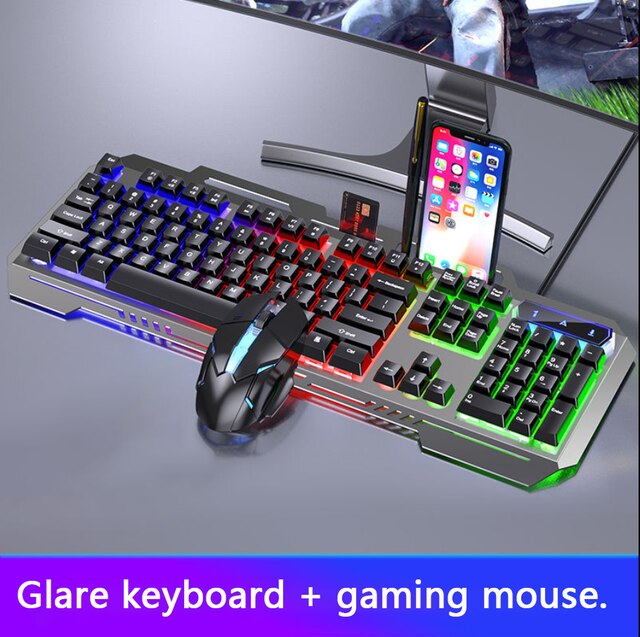 USB Wired Gaming Keyboard and Mouse Sets keycaps K... – Grandado