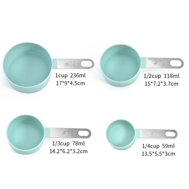 4PCS Stainless Steel Handle Measuring Cup Set Plas... – Grandado