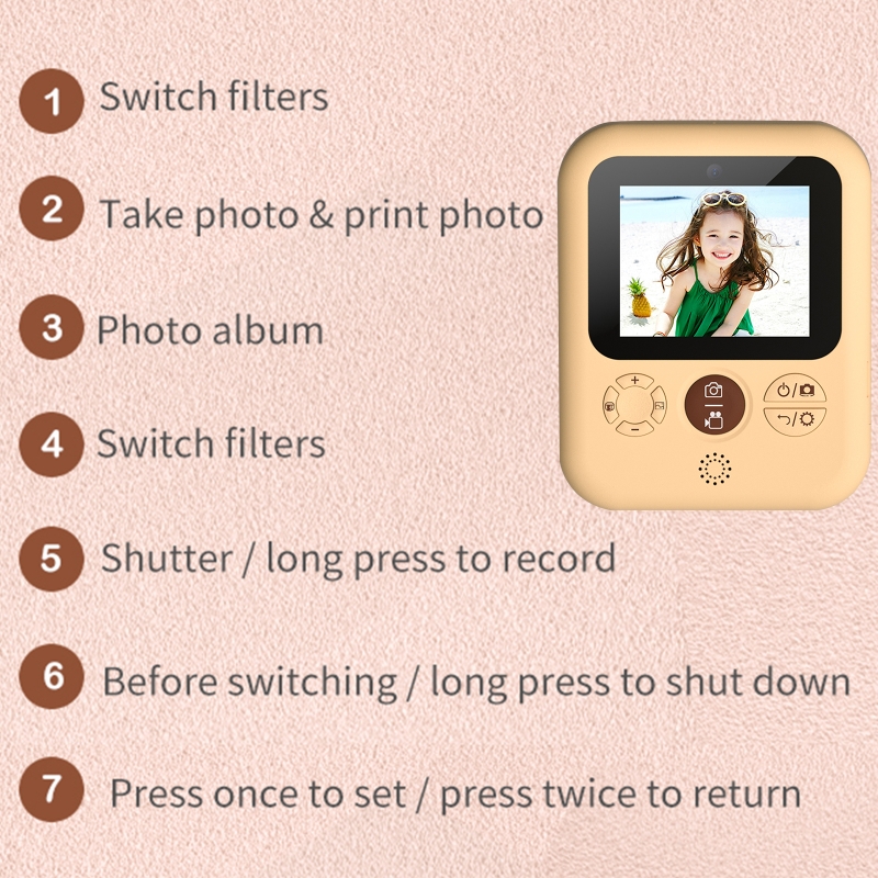 E65A Instant Print Camera Mini Digitale Camera Dua... – Vicedeal