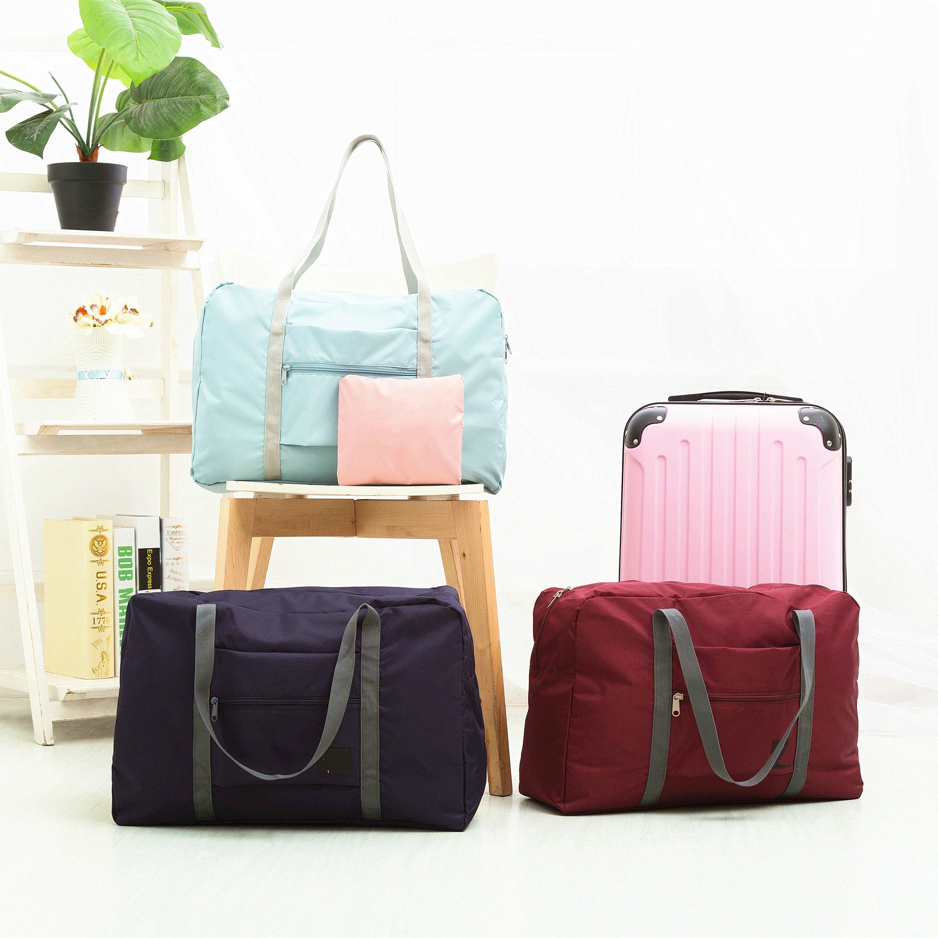 Folding Travel Bag Nylon Travel Bags Hand Luggage ... – Grandado