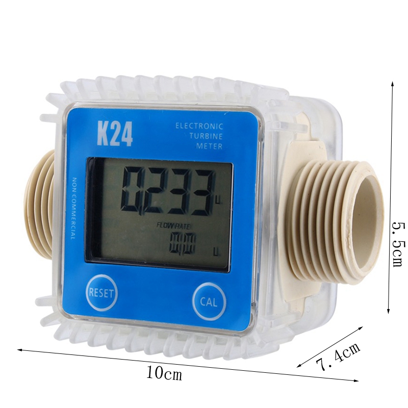 1 Pcs K24 Lcd Turbine Digital Fuel Flow Meter Wide... – Grandado
