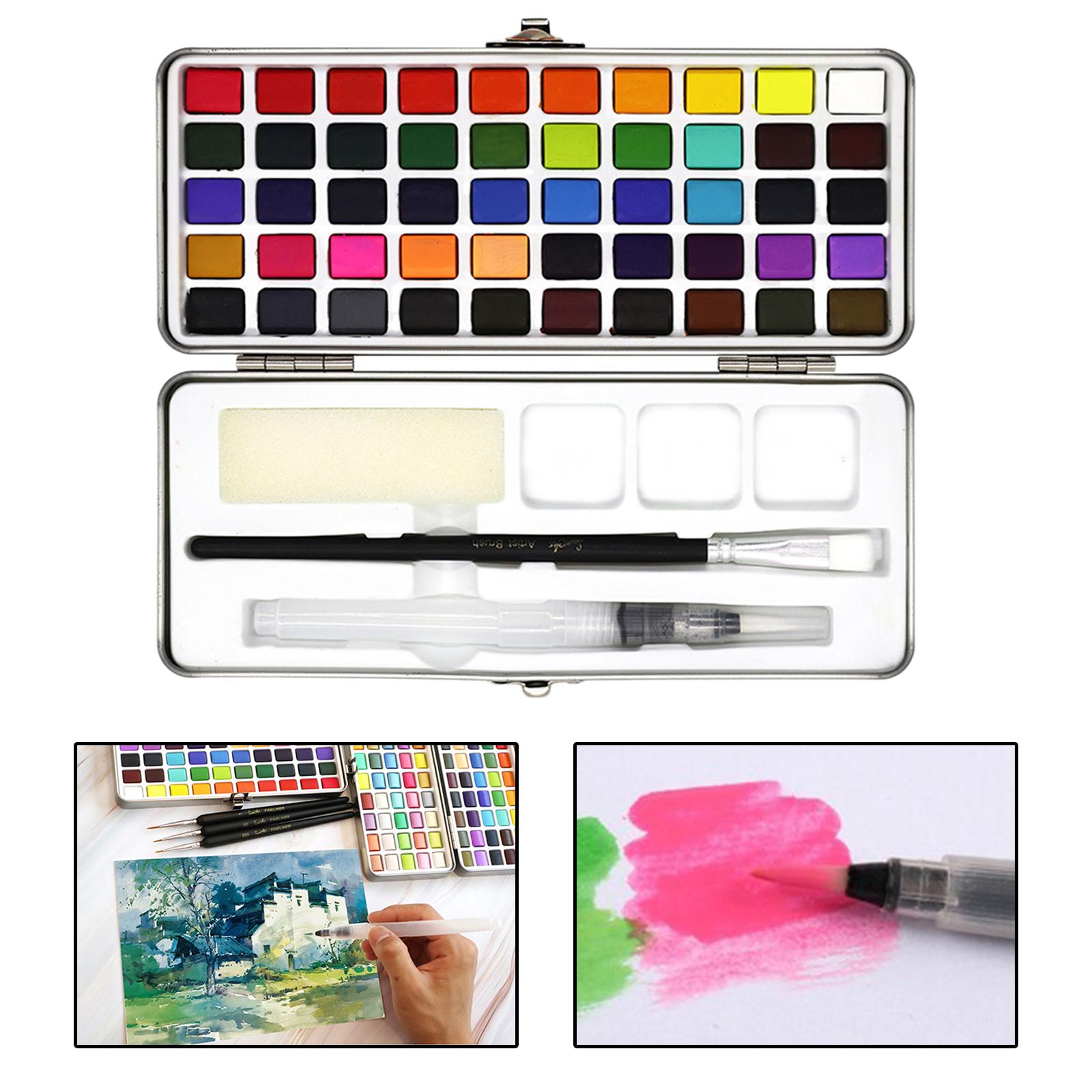 Premium Aquarel Verf Set, 50/72/90 Kleuren In Draa... – Vicedeal
