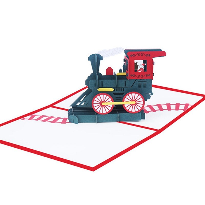 1set Xmas Santa Claus Train 3D Pop Up Greeting Car... – Vicedeal