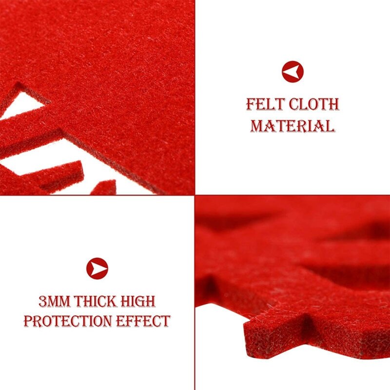 Kerst Placemat Xmas Tafel Vilt Mat Schotel Coaster... – Grandado