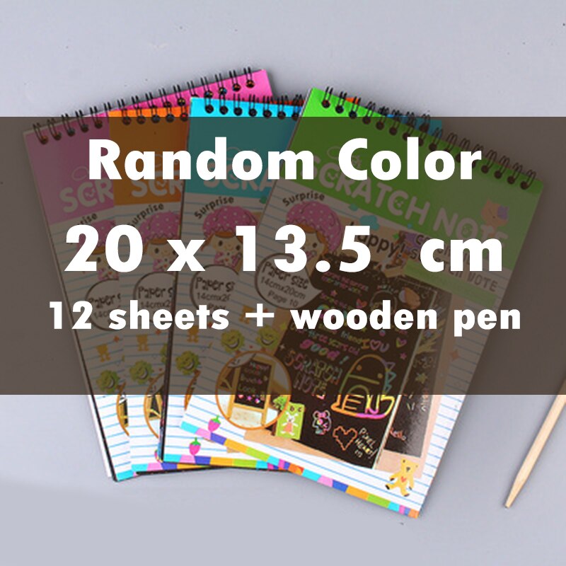 12 Sheets Rainbow Scratch Note Sketchbook Paper Pa... – Grandado