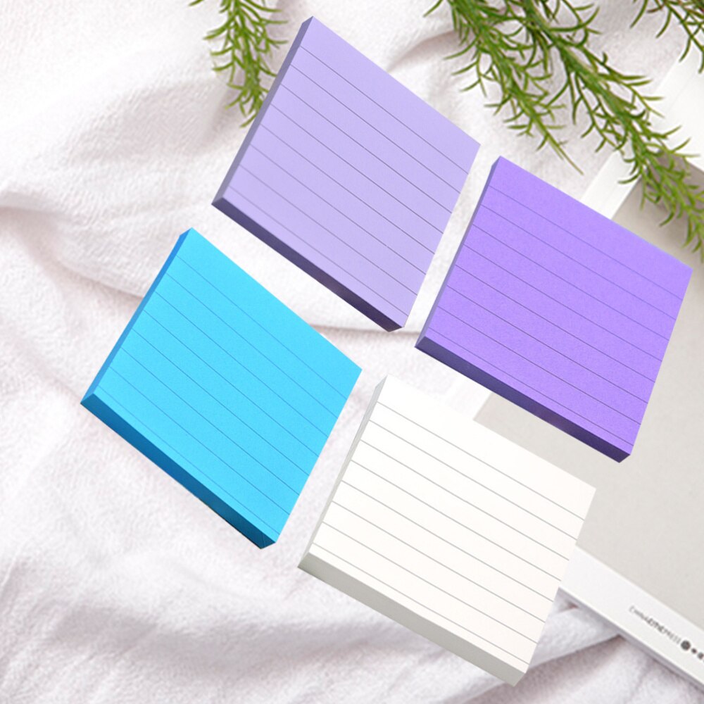 4 Pcs Square Sticky Notepads Striped Sticky Notepa... – Grandado