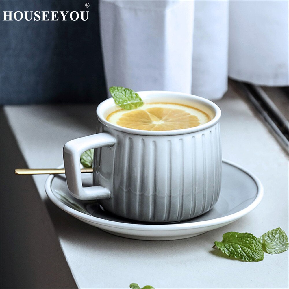 HOUSEEYOU Modern Gradient Color Ceramic Coffee Cup... – Grandado