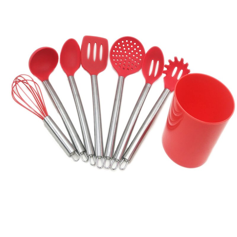 Silicone Kitchen Utensils Set Stainless Steel Hand... – Grandado