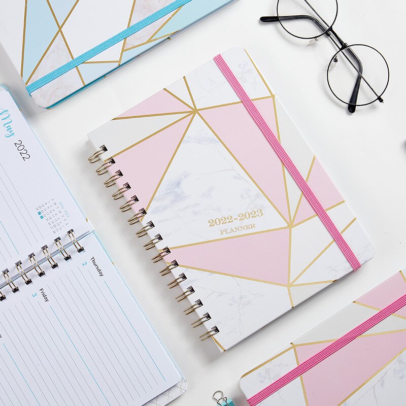 2022 Planner Agenda Notebook Colorful Triangle Geo... – Vicedeal