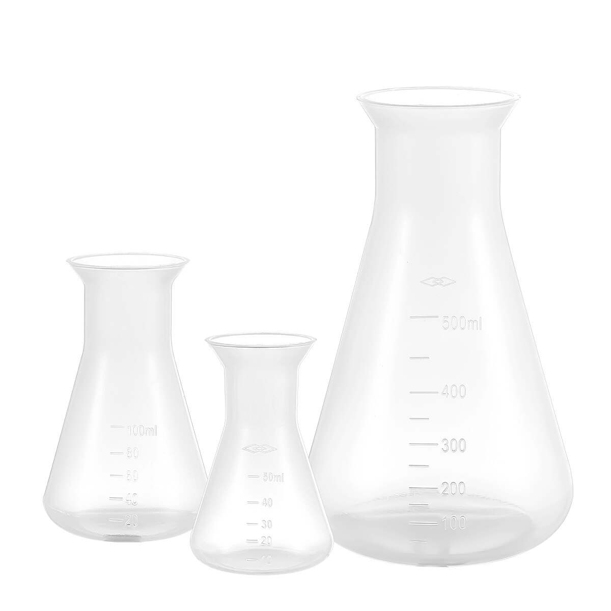 3Pcs Plastic Kolf Erlenmeyer Voor Laboratorium Stu... – Vicedeal