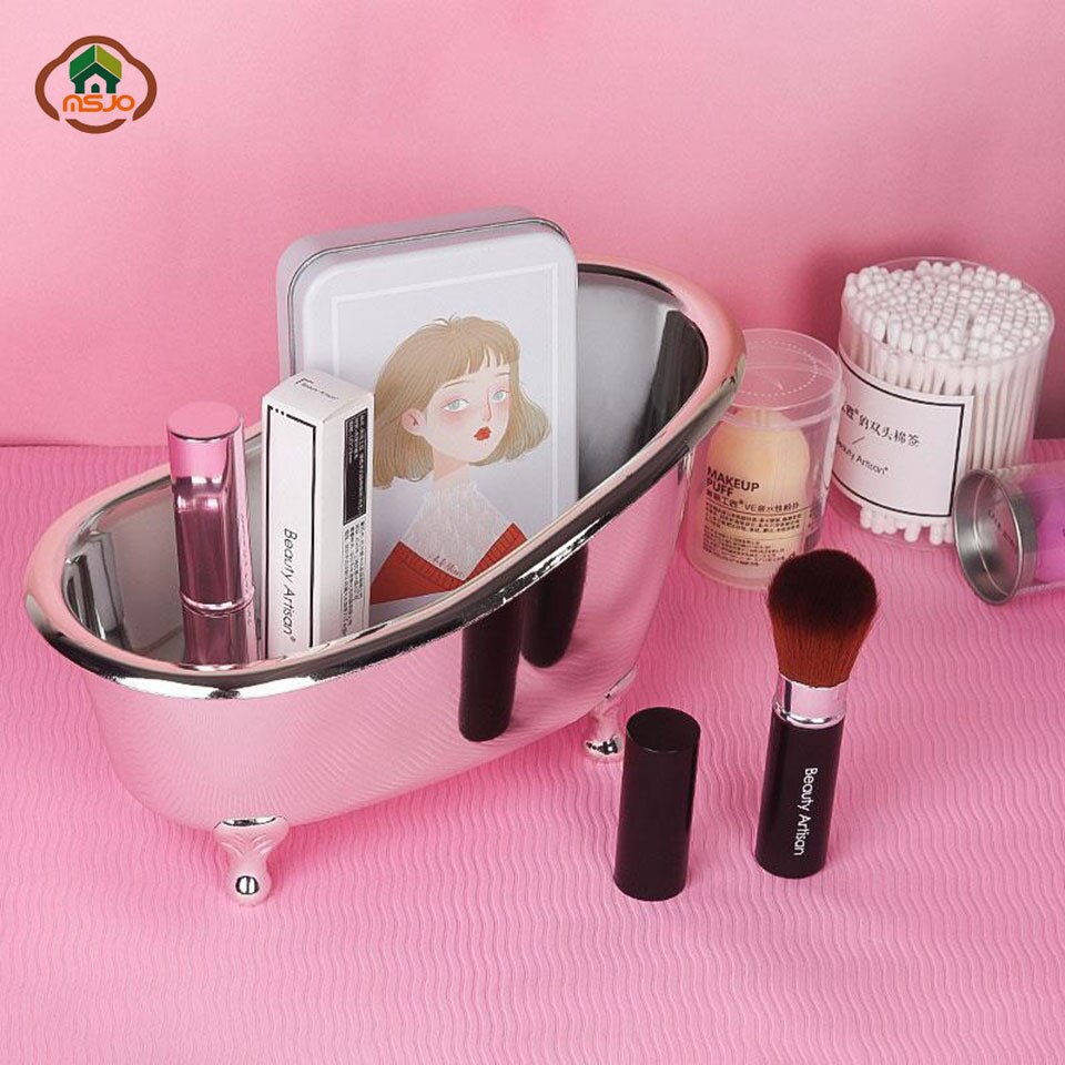 Msjo makeup organizer plast mini badekar sæbe smyk... – Grandado