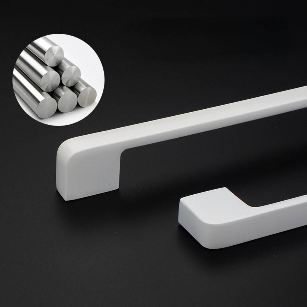 96mm 128mm 160mm 192mm Modern White Aluminum Alloy... – Grandado