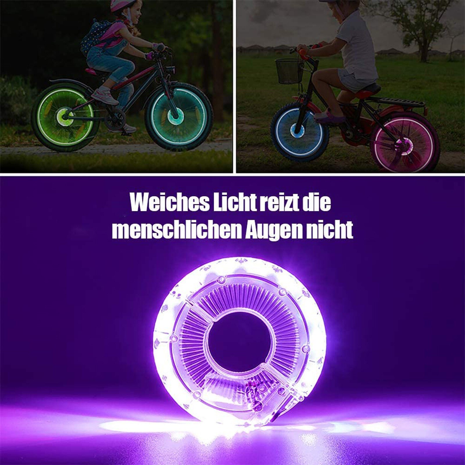 Bike Light LED USB Rechargeable Multicolor Waterpr... – Vicedeal
