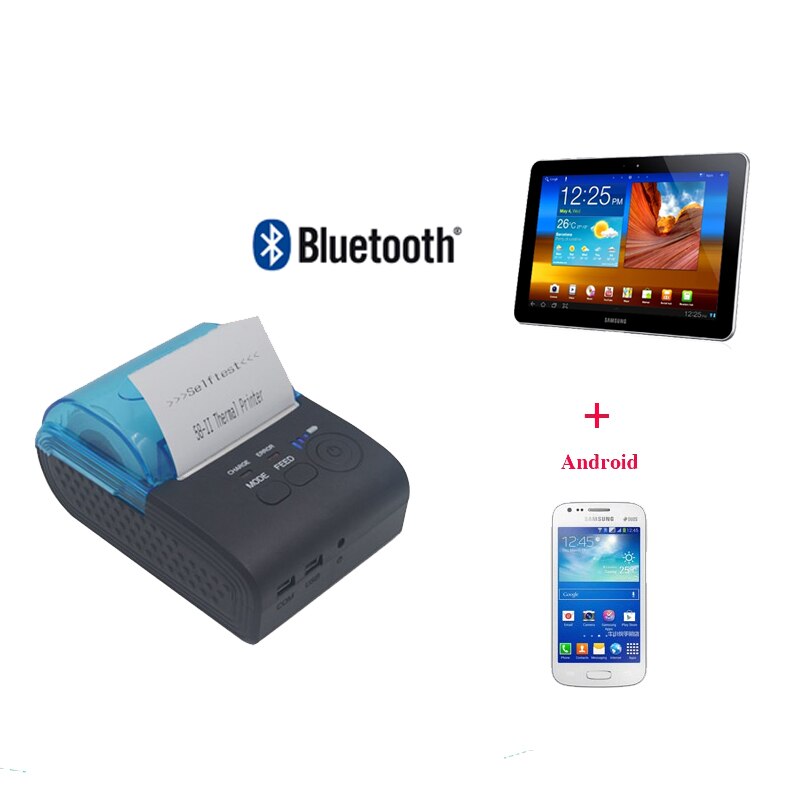 Pos 58mm thermal portable bill printer bluetooth a... – Vicedeal