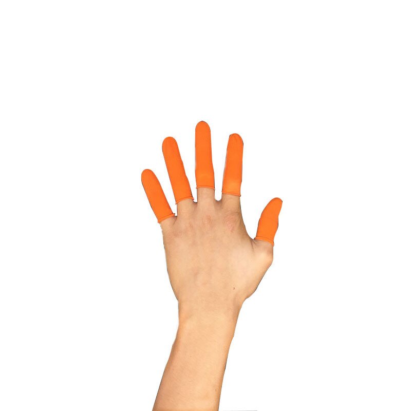 100pcs Latex Finger Golves Orange Antiskid Rubber ... – Vicedeal