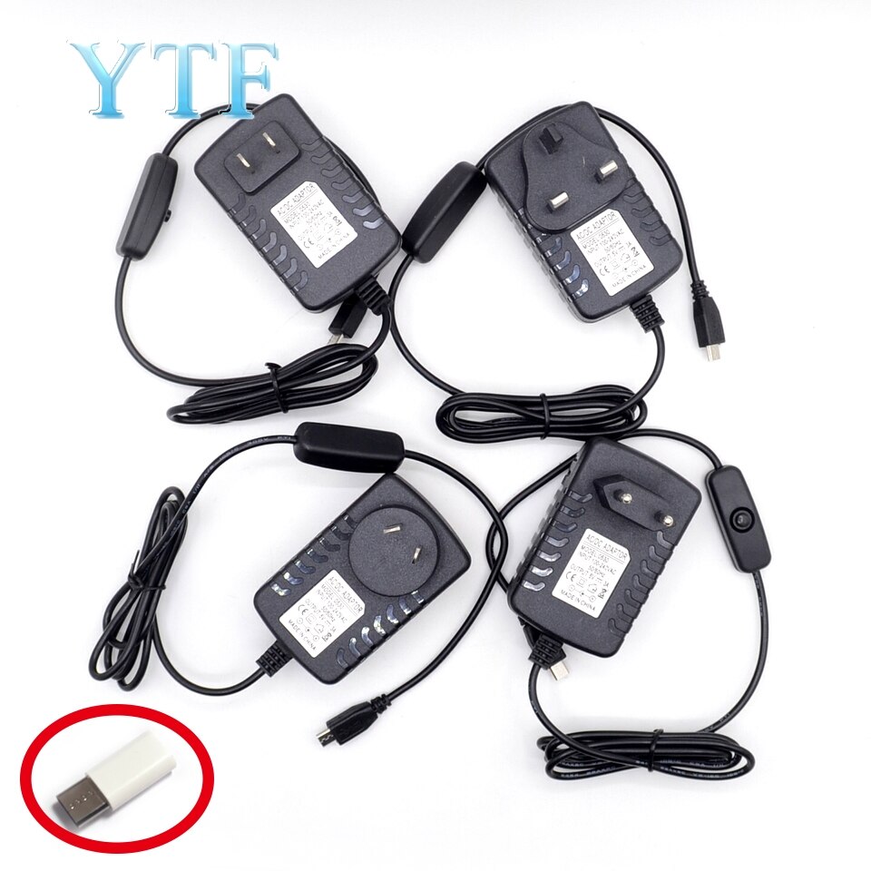 Raspberry Pi 4B Modell B + Plus Power Micro USB Ve... – Vicedeal