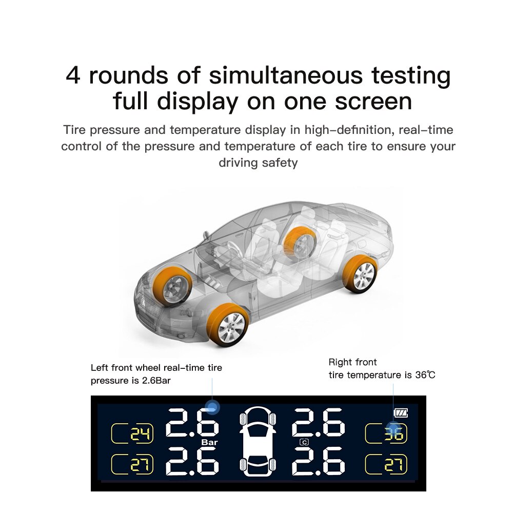 Anytek Bandenspanning Alarm Auto Tpms Voor Vehemo ... – Grandado
